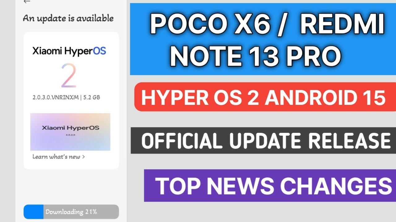 REDMI NOTE 13 PRO/ POCO X6 5G HYPER OS 2 OFFICIAL UPDATE | TOP NEW ...