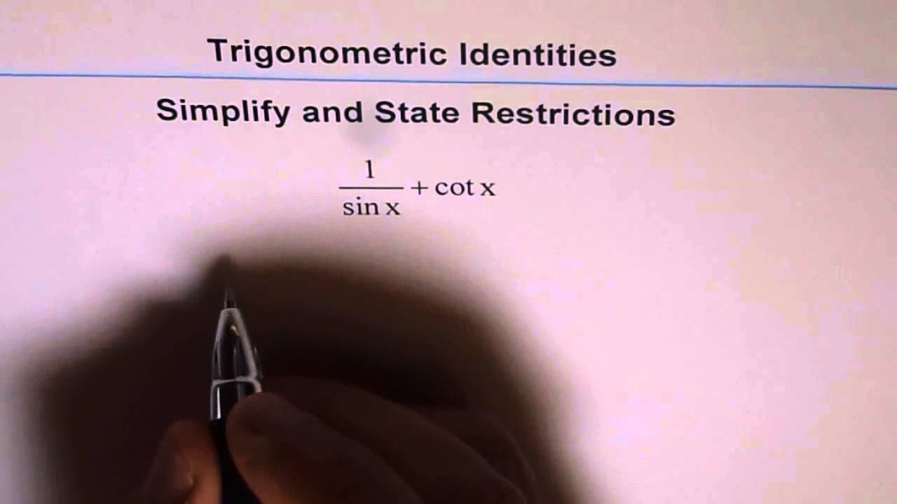 Simplify And State Restrictions 1 - YouTube