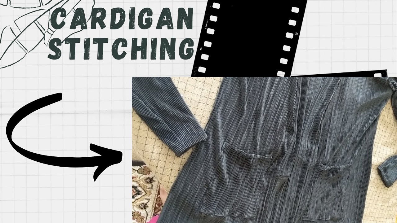 Trendy Cardigan Cutting and Stitching | With Pockets - YouTube