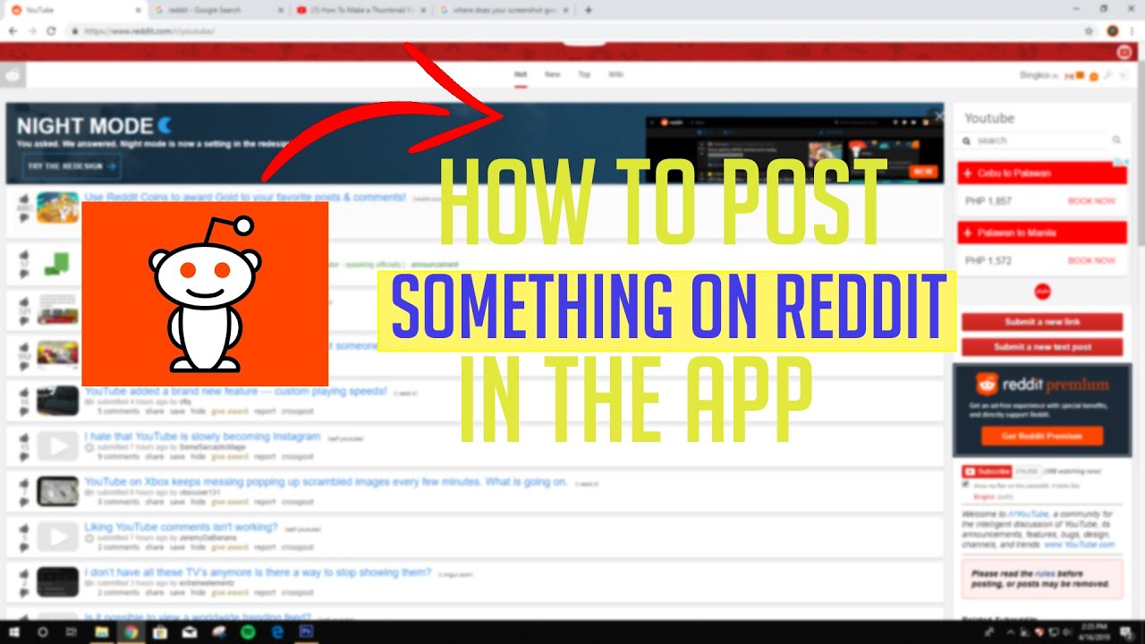 How to Post something in reddit on mobile - YouTube