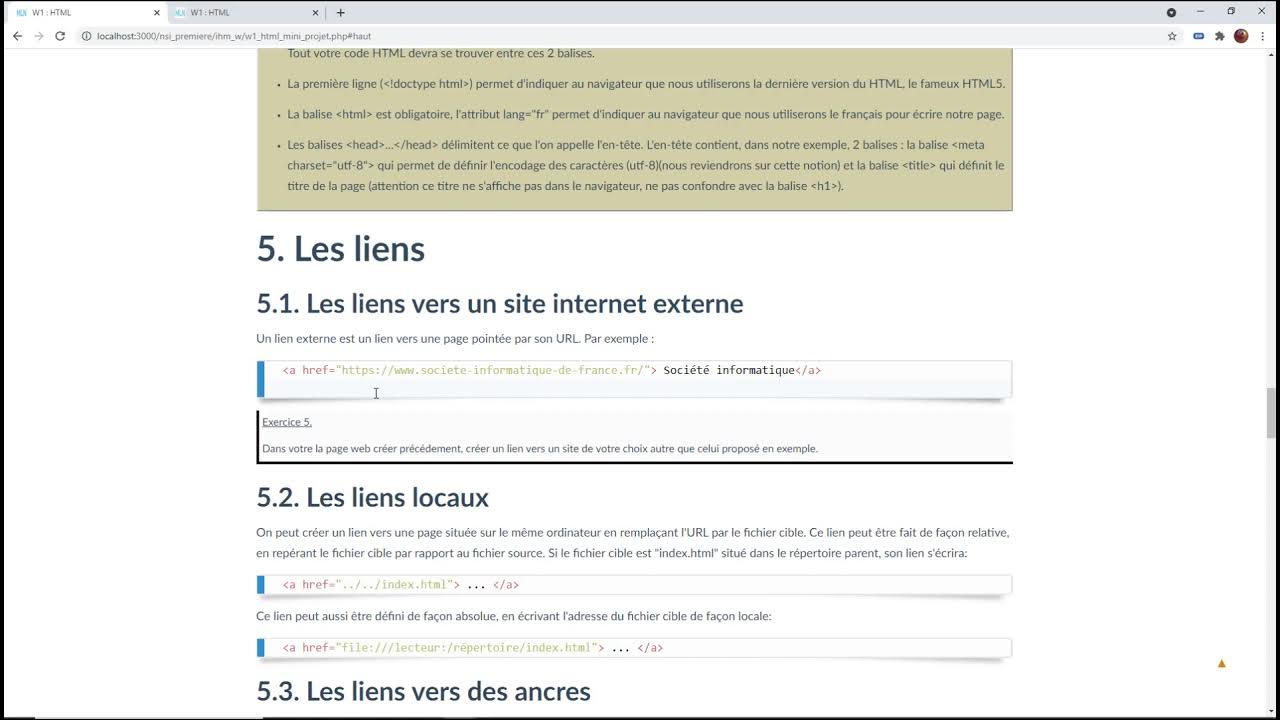 HTML : les liens externes - YouTube