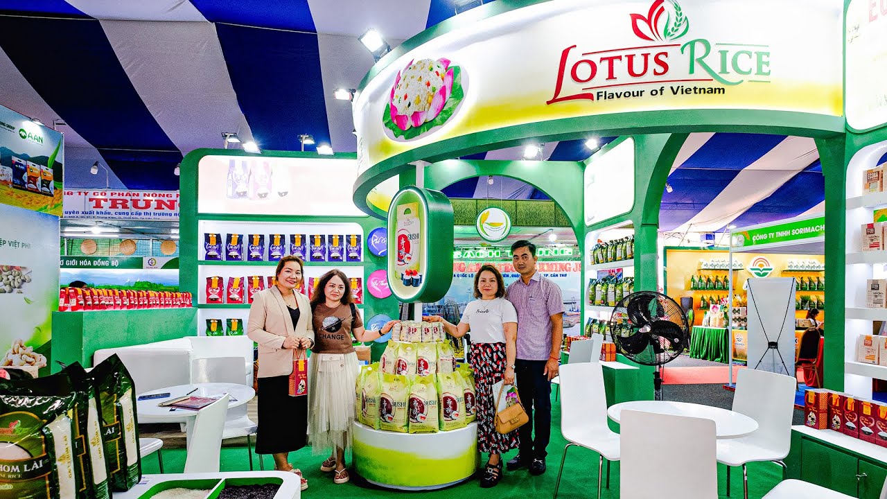 Lotus Rice at Vietnam International Rice Festival in Hau Giang province ...