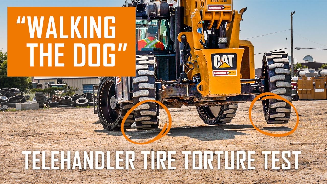 Telehandler Tire Torture Test "Walking the Dog" | Solid Telehandler ...