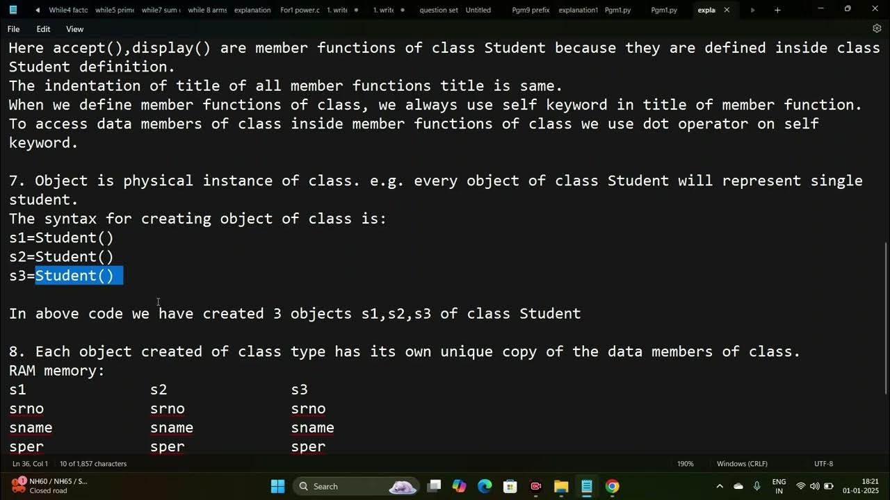 class and object in python explained in detail - YouTube