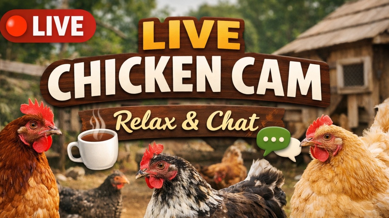 LIVE Chicken Cam 🐔 Relaxing Farm Vibes Chat, Hang Out & Watch Chickens ...