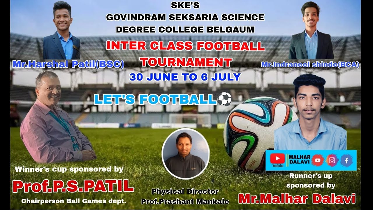 INTERCLASS FOOTBALL ⚽ TOURNAMENT GSS COLLEGE BELGAUM🏆🥇||Round 01 ...
