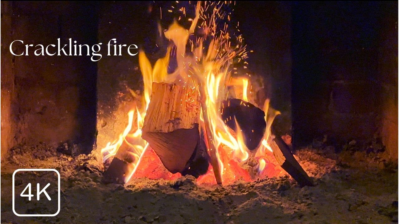 Crackling Fire (4K Ultra HD, no loop, no music) - YouTube