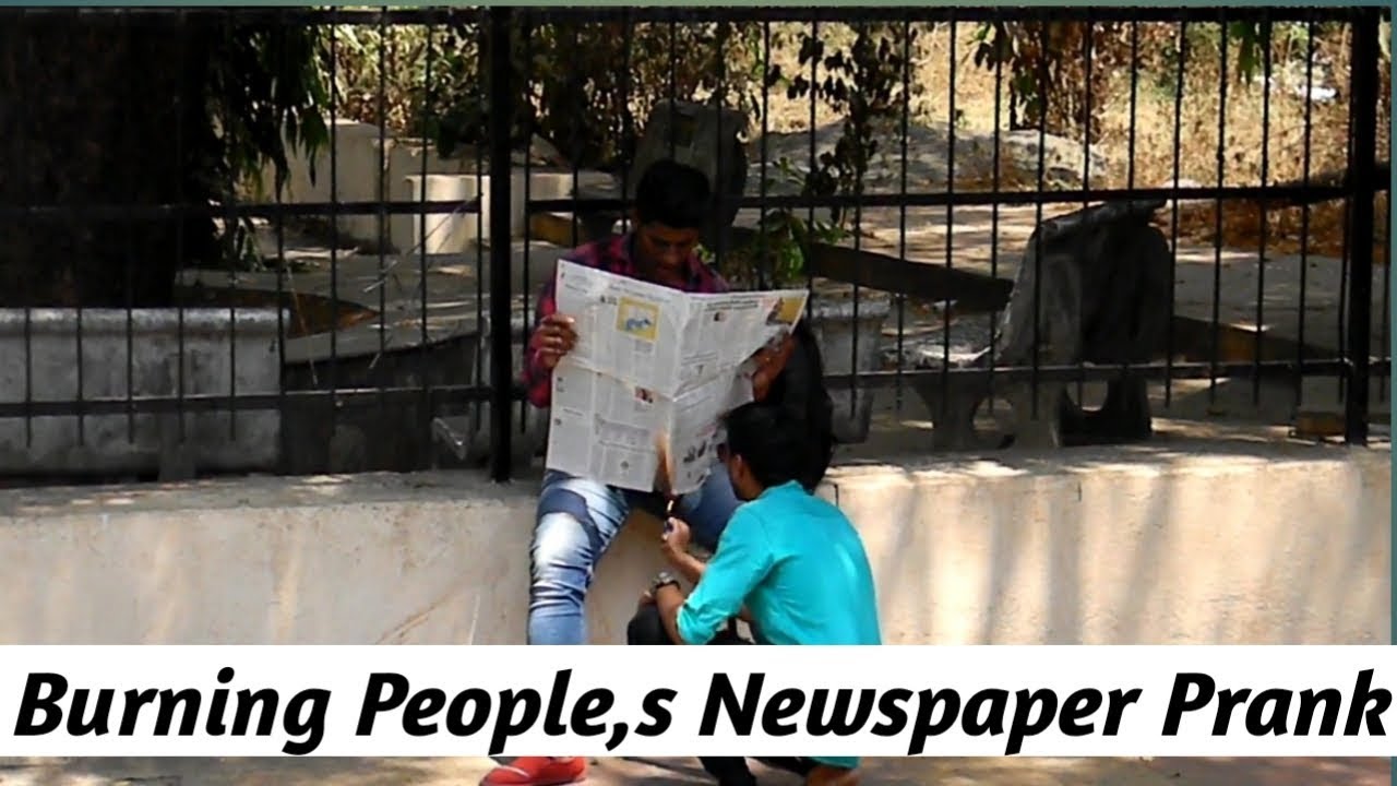 Burning People`s | Newspaper Prank | Prank in india | BY | RG funkies ...