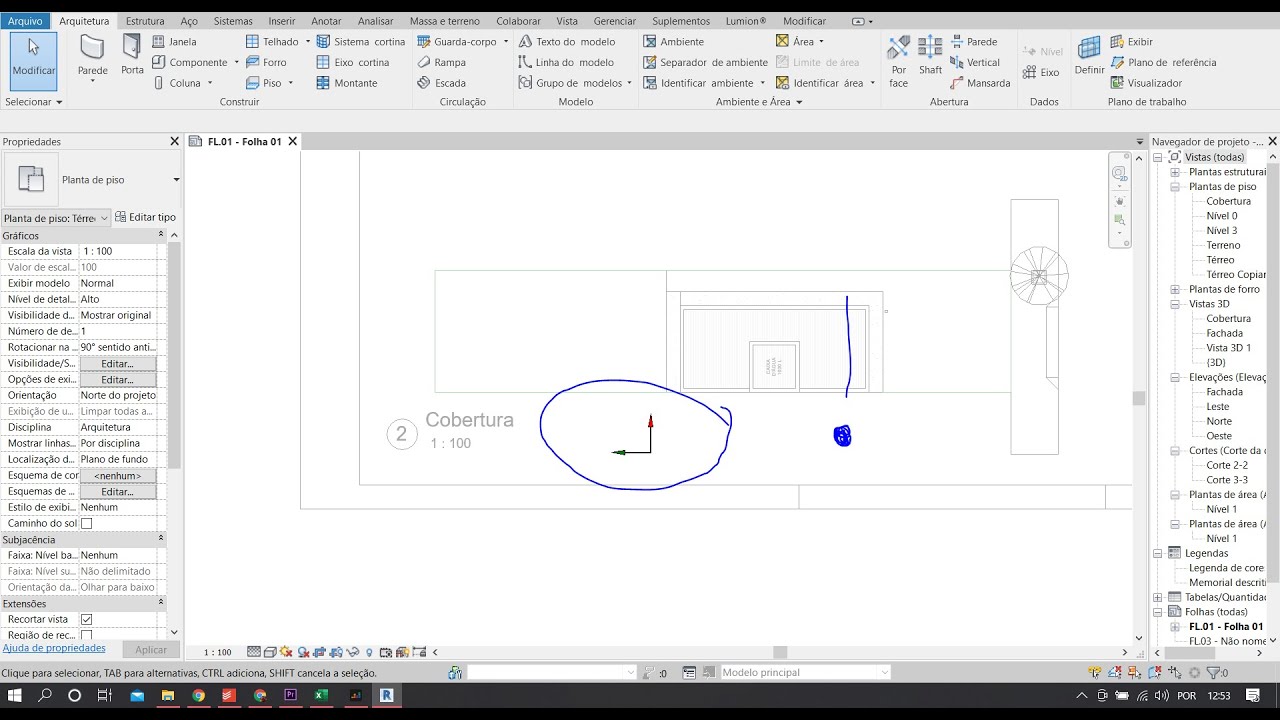 Como retirar setas (x,y,z) internal origin no Revit - YouTube