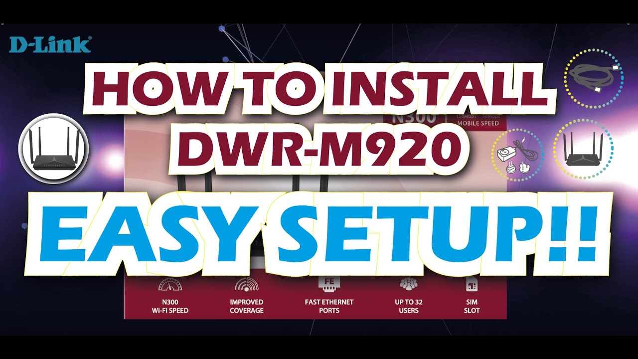 How to Install D-Link DWR-M920 - 4G LTE ROUTER - YouTube