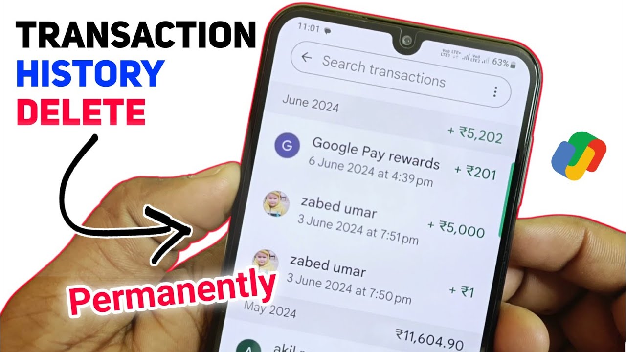 How To Delete Google Pay Transaction History | Google Pay Transaction ...