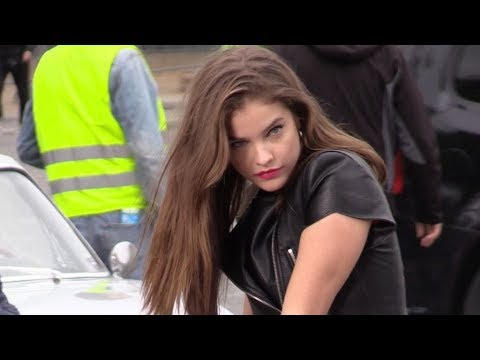 Barbara Palvin and Maria Borges photoshoot for L Oreal Paris by the Arc de Triomphe in Paris