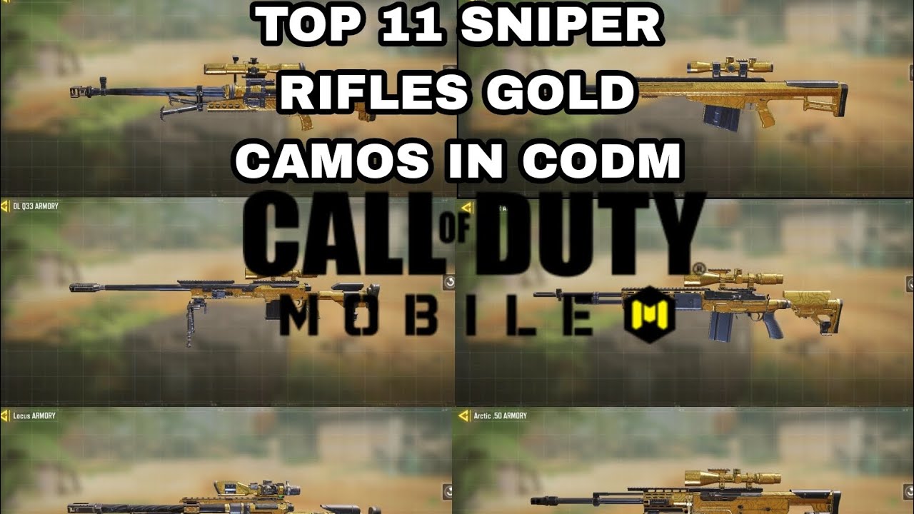 Top 11 Sniper Rifle Gold Camos In cod mobile - YouTube