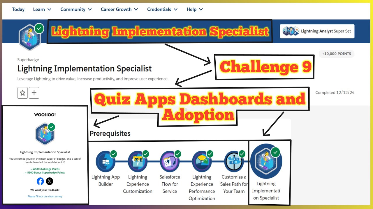 Quiz Apps, Dashboards, and Adoption | Lightning Implementation Specialist | Challenge 9 - YouTube