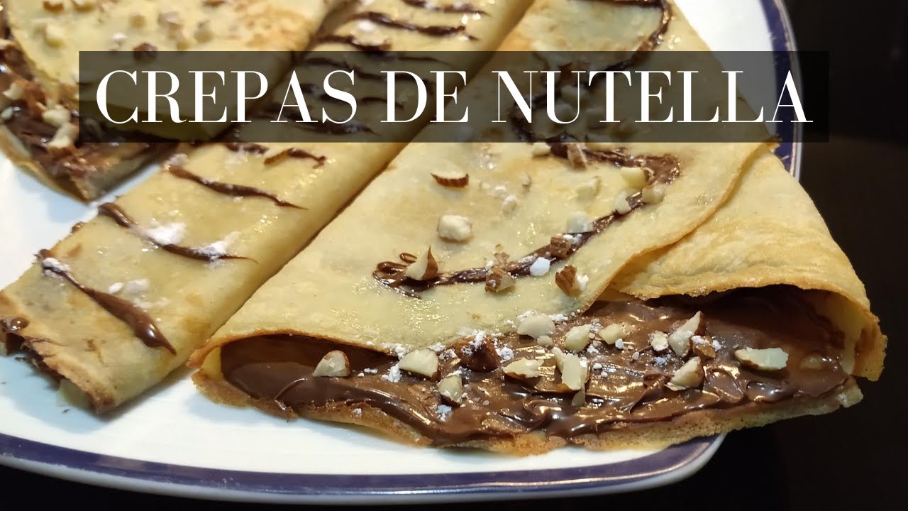 COMO HACER CREPAS CON HARINA DE HOT CAKES | Relleno de Nutella y Queso ...