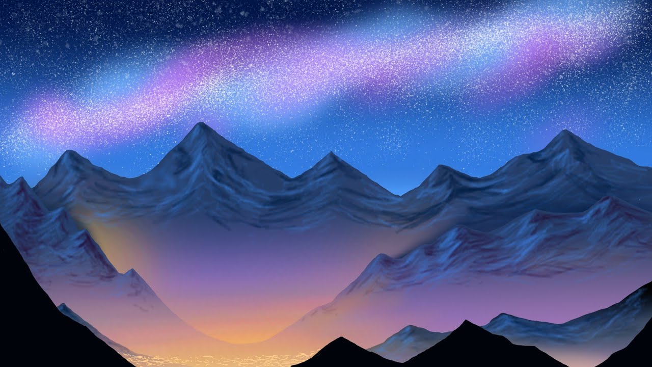 Digital Art - The Spiral Galaxy Timelapse - YouTube