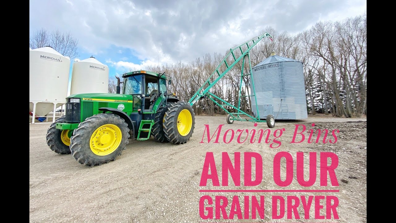 Moving Bins and Our Grain Dryer - YouTube