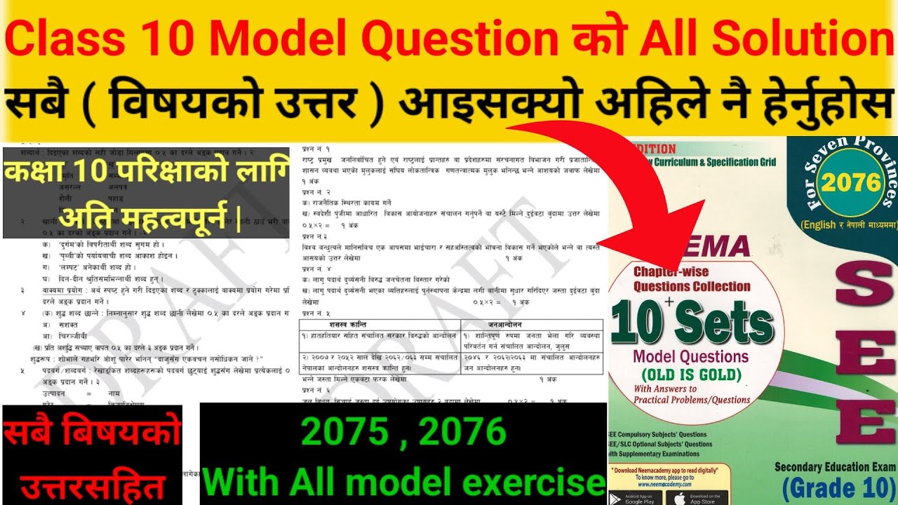 Class 10 model question answer | See model question answer | See model ...