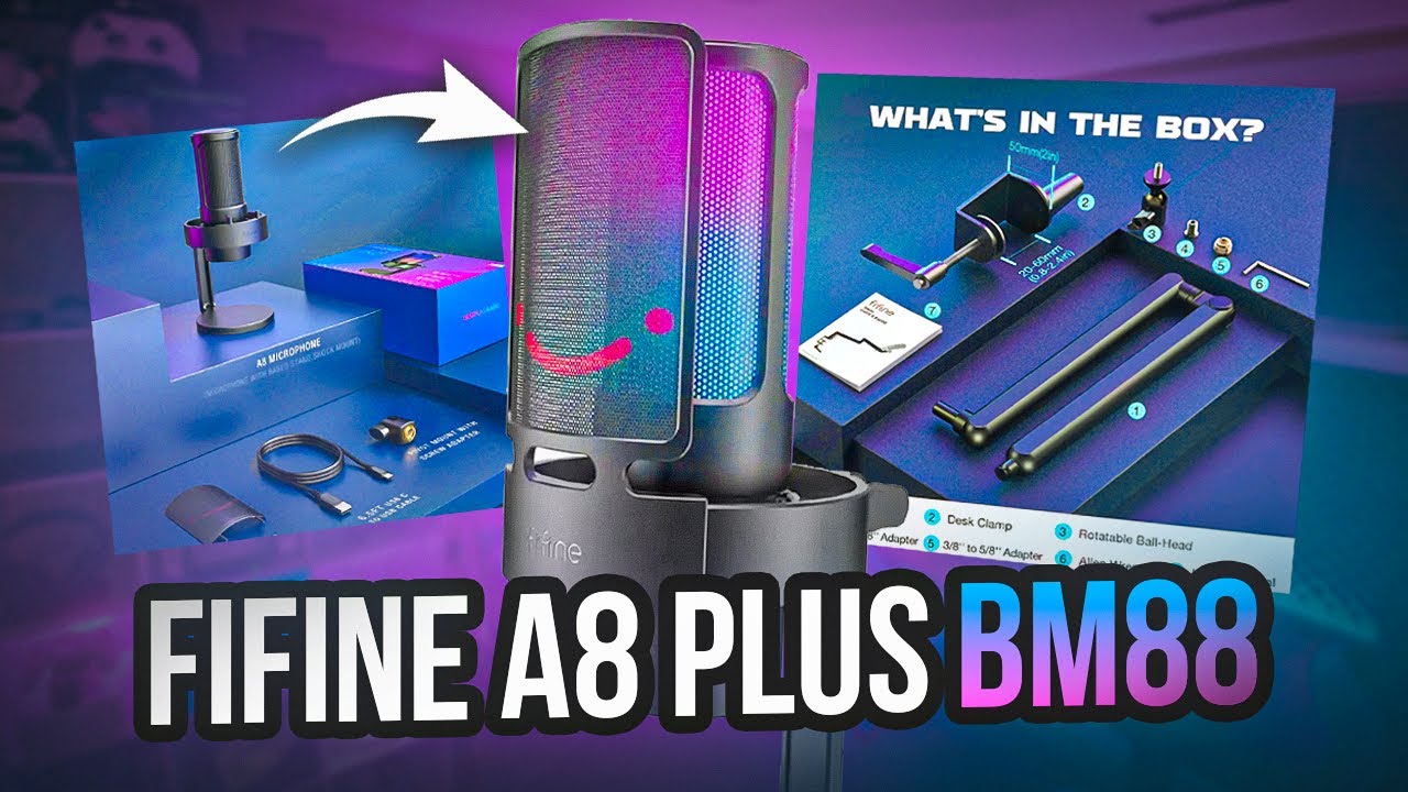 Обзор "FIFINE A8 PLUS”&“BM88" - YouTube