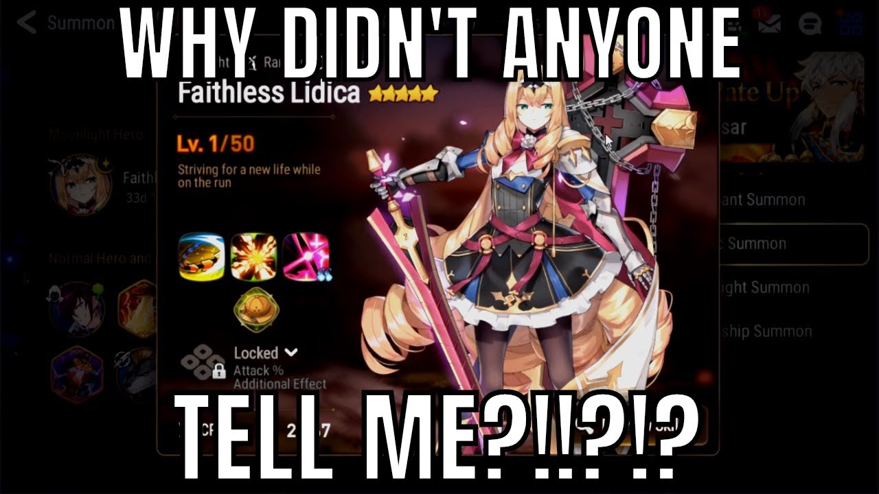 FAITHLESS LIDICA LOOKS AMAZING!!! - Epic Seven - YouTube