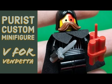 Lego V for Vendetta | Purist Custom Minifigure - YouTube