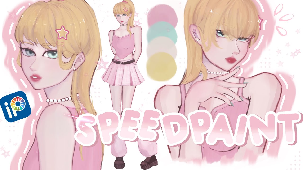 OC (original character) ꒰🍡꒱ | ⌞Ibis Paint X speedpaint⌝ | sketch, colouring, rendering on ipad ...