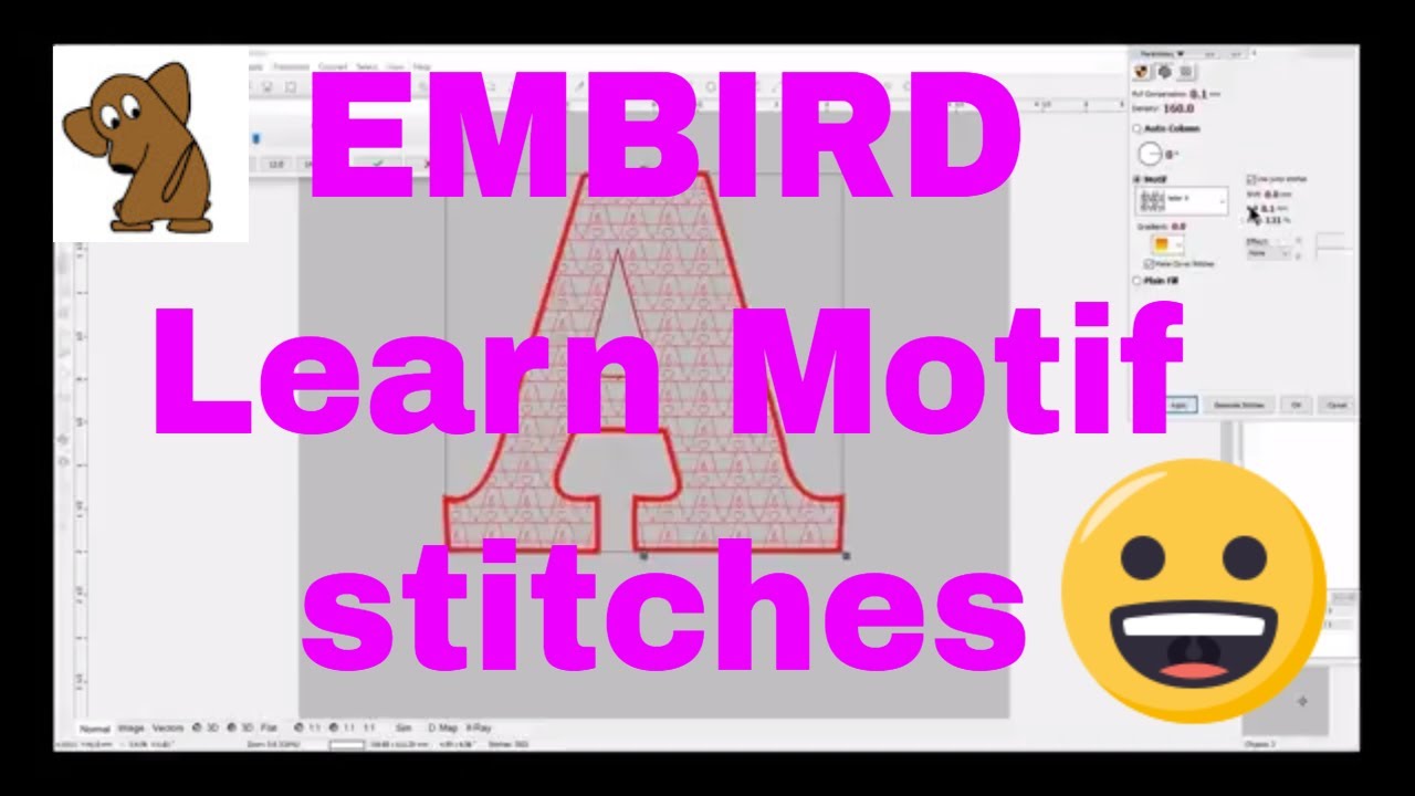 FREE EMBIRD TUTORIAL Learn all about motif stitches!FULL EMBIRD CLASS ...