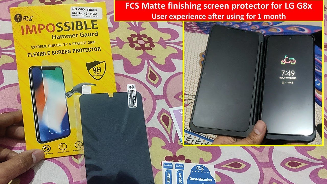 FCS screen protector MATTE finishing for LG G8X ThinQ | Matte vs Glossy ...