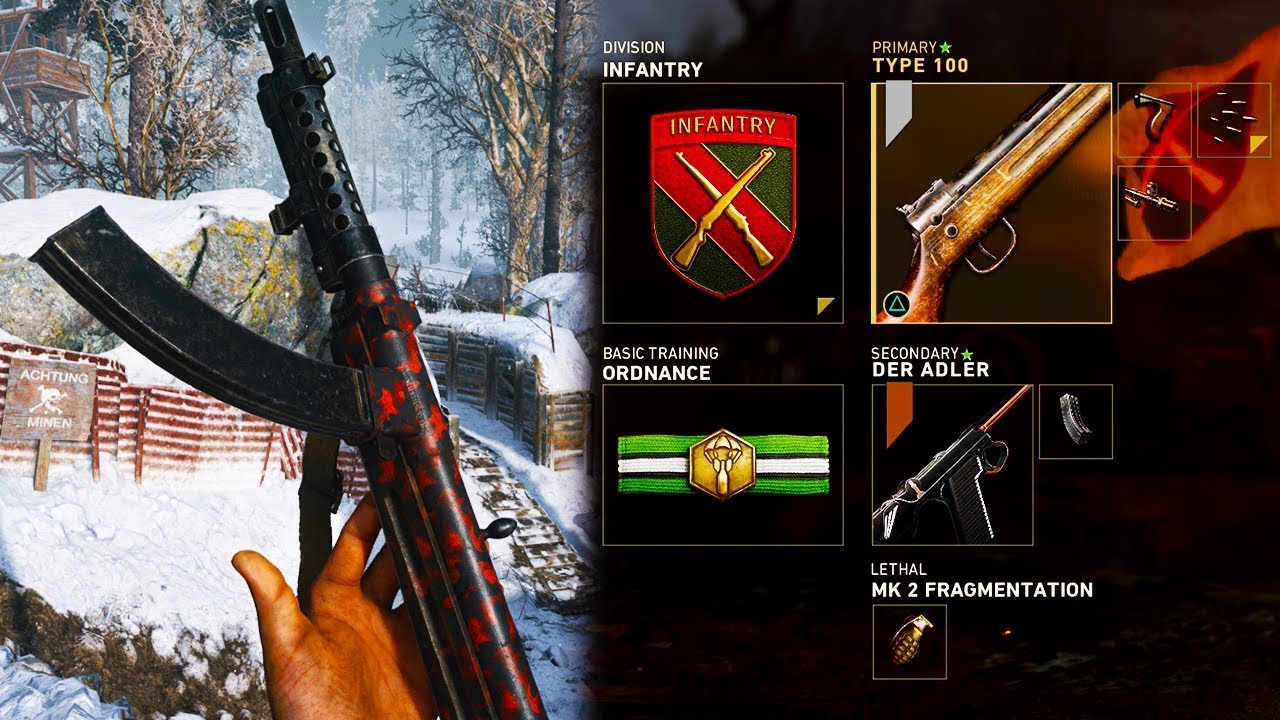 HOW TO MAKE "OVERPOWERED TYPE 100" in COD WW2 - COD WW2 BEST "TYPE 100 ...