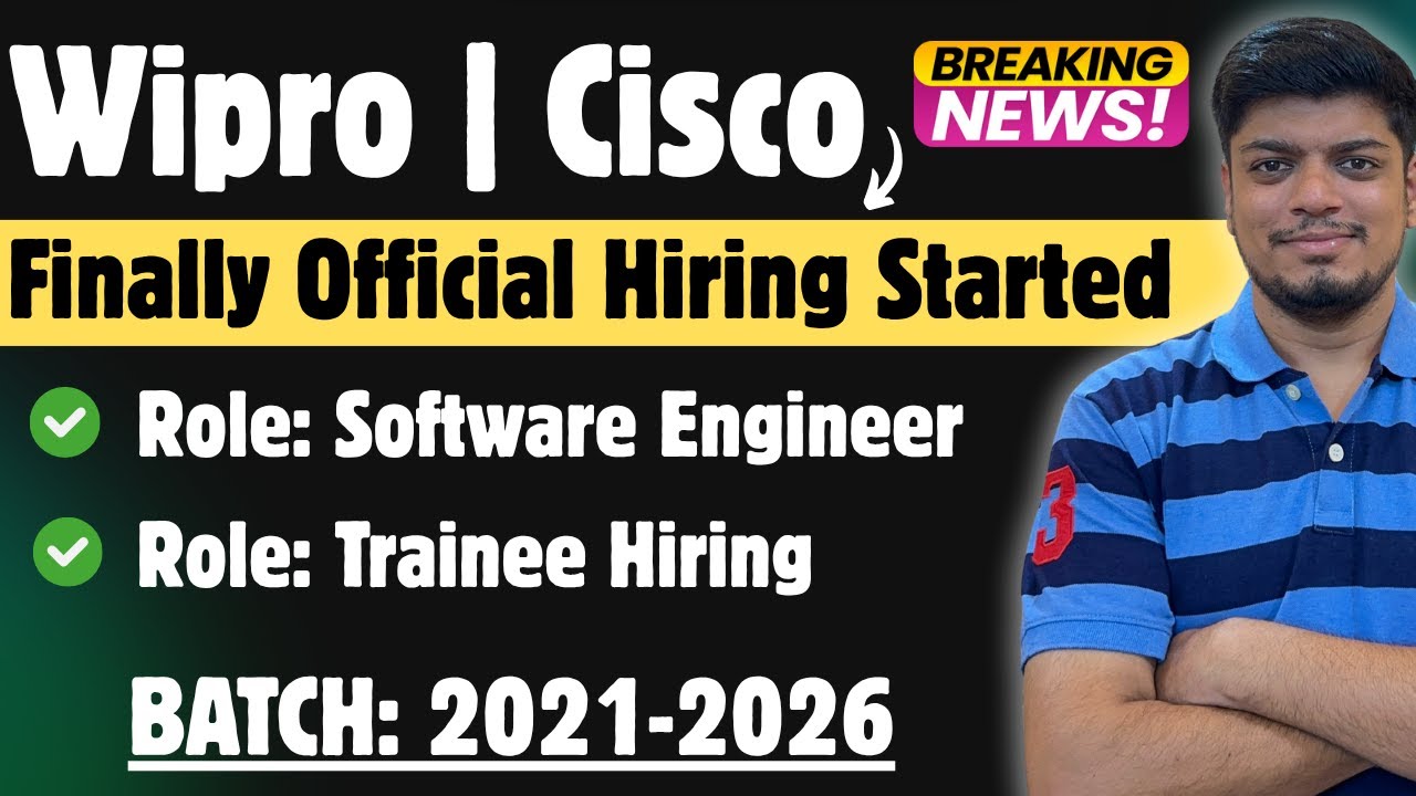 🔥Wipro Trainee Hiring | Cisco Finally Hiring | Off-Campus Drive 2026 ...