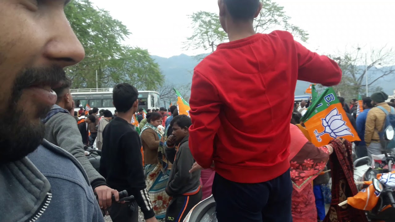 Bjp raily in dhalwala rishikesh - YouTube