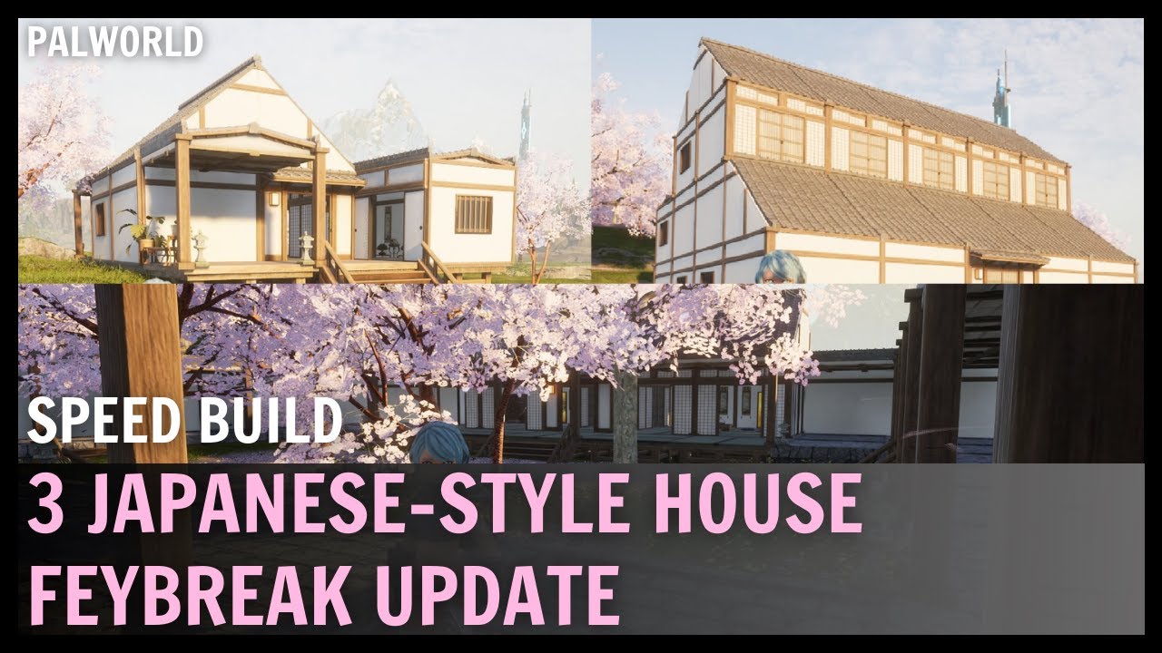 PALWORLD - 3 JAPANESE STYLE HOUSE Models! Speed build! - YouTube