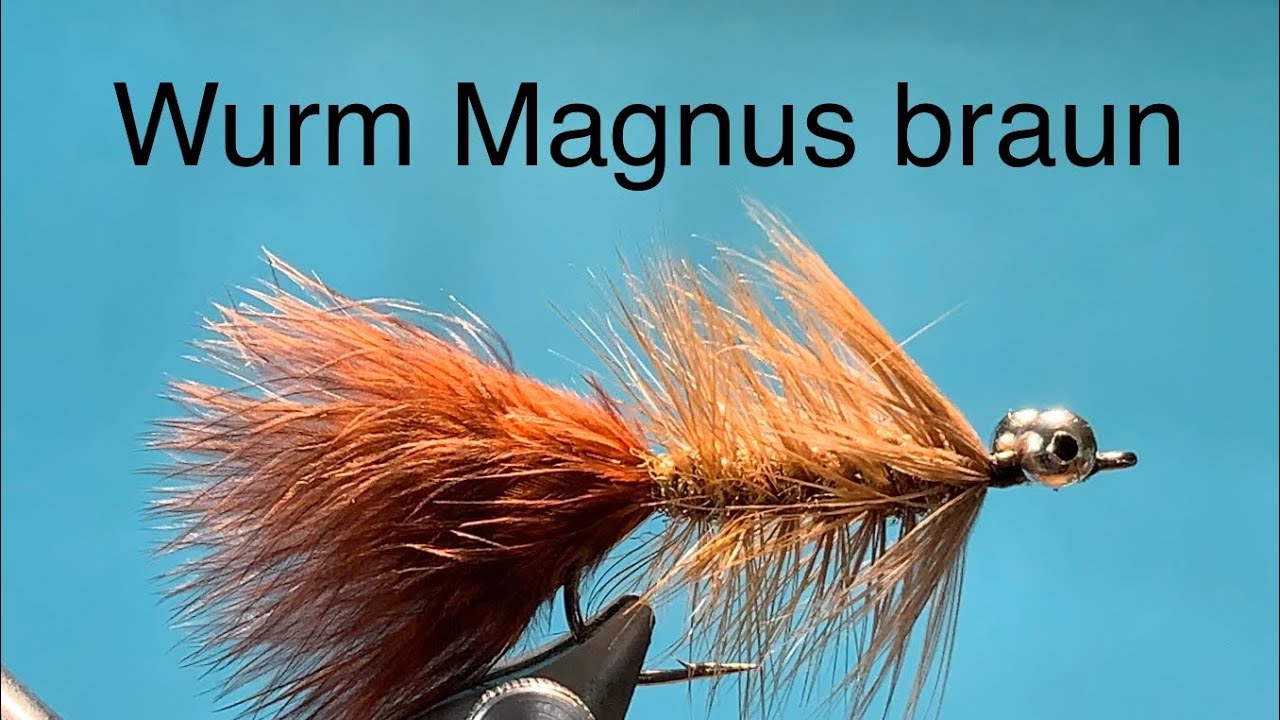 Fliegen binden Woodnflys : Wurm Magnus braun - YouTube