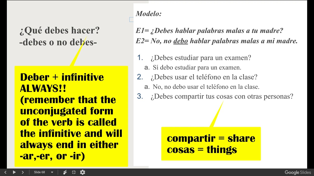Lección 3: Gramática Los verbos de -er/-ir - YouTube