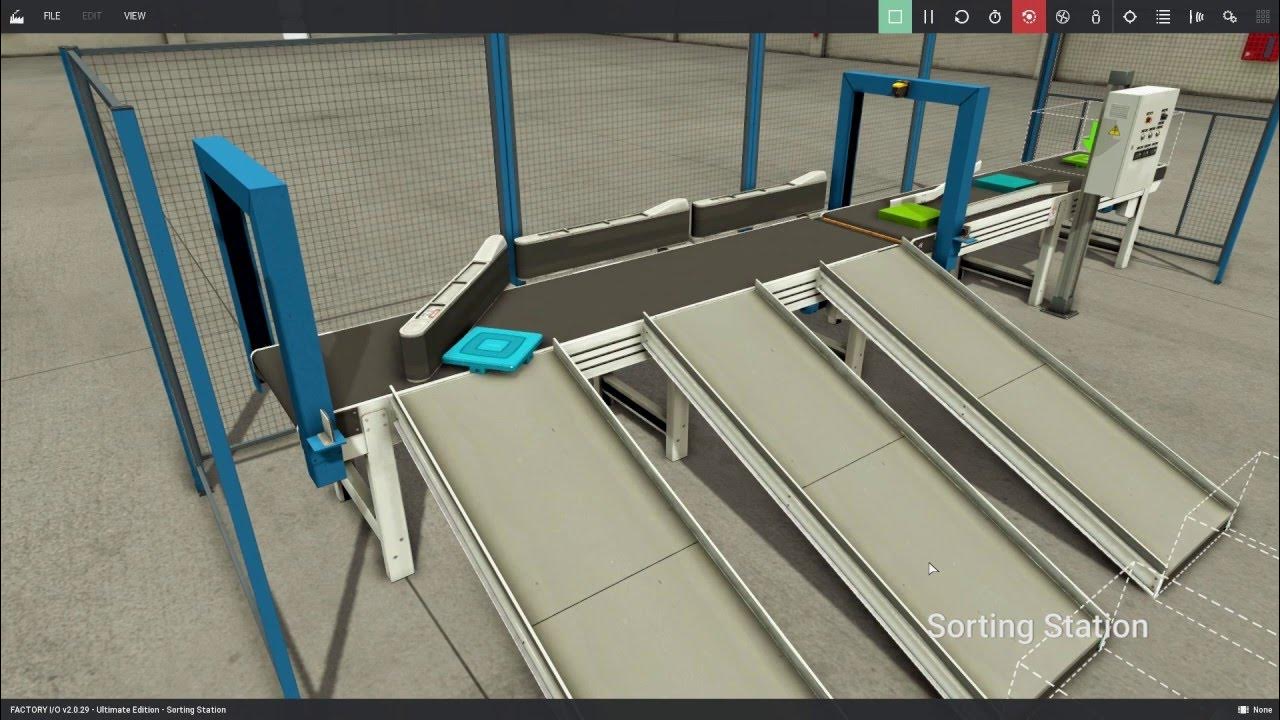 Sorting Station - FACTORY I/O Scene - YouTube