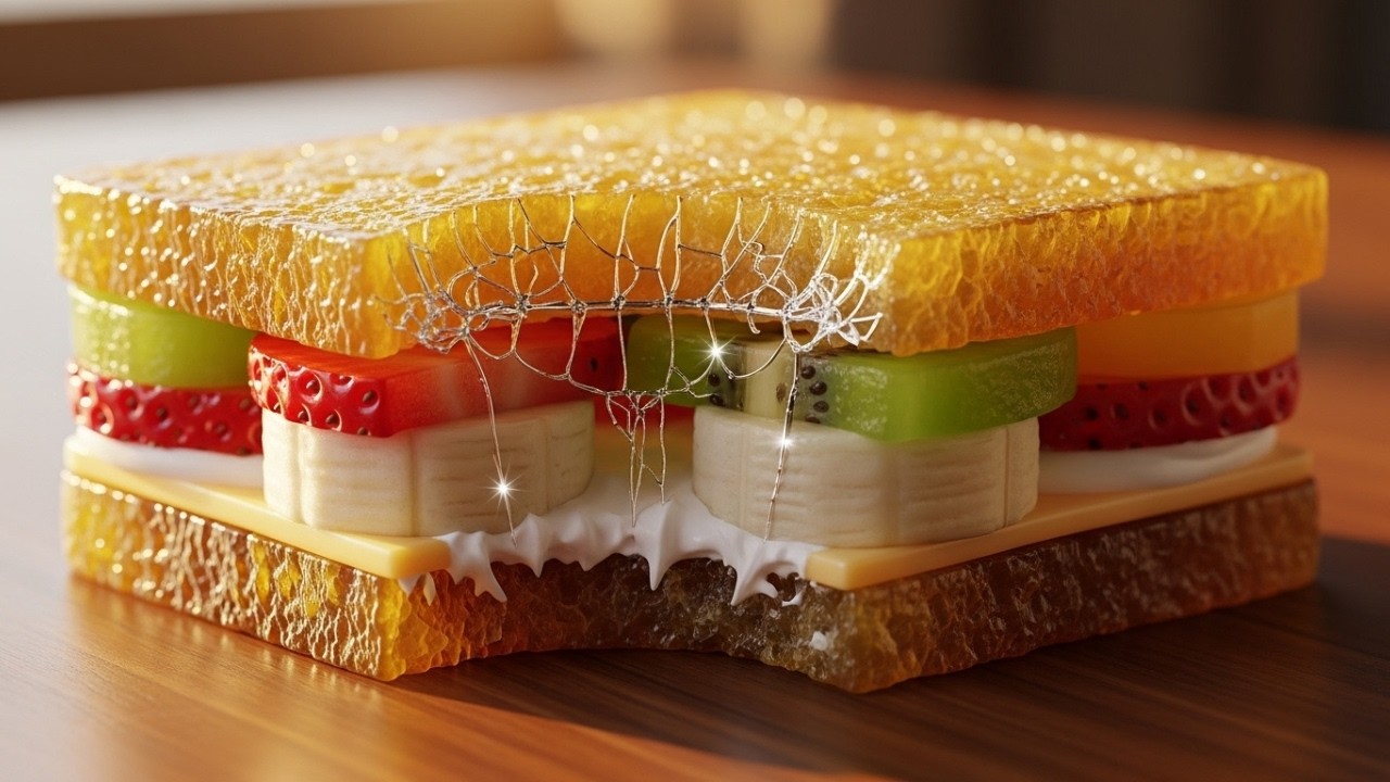 Glass Fruit Sandwich ASMR | Eating & Cutting Sounds | Oddly Satisfying ...
