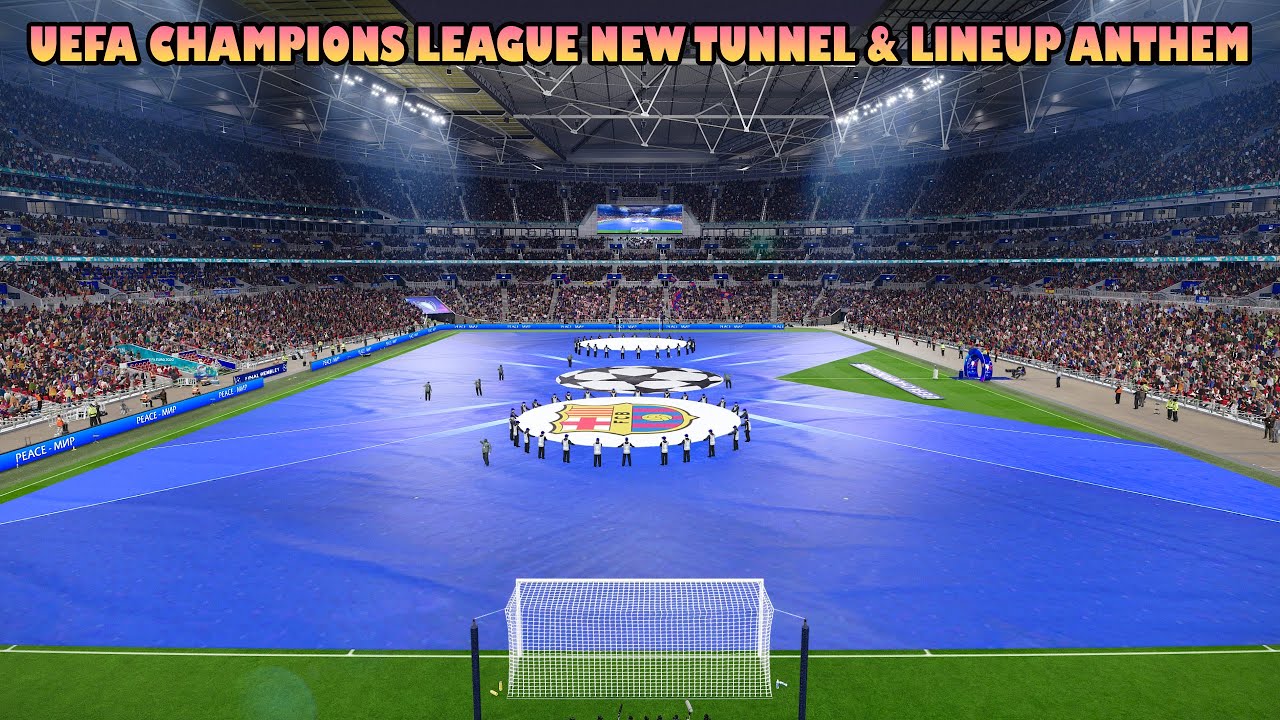 NEW UEFA CHAMPIONS LEAGUE NEW TUNNEL & LINEUP ANTHEM - PES 2021 ...