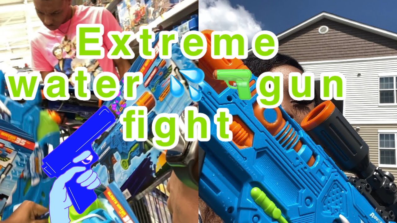 Extreme water gun fight ft Mandown & Nunu and Two Kings & Prince - YouTube