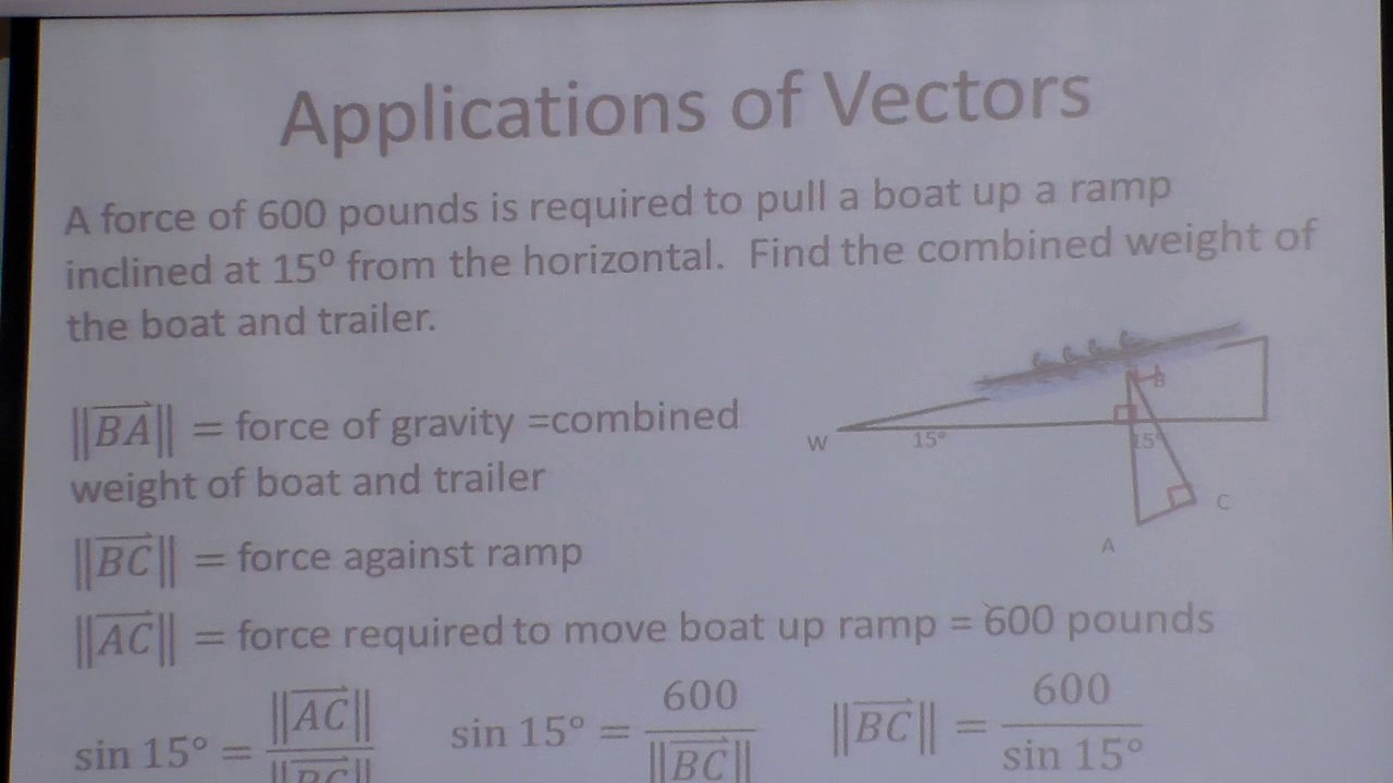 Application of Vectors Part 2 - YouTube