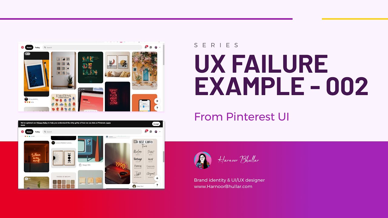 UX Failure - Example of Pinterest | UI/UX | Usability Analysis - YouTube