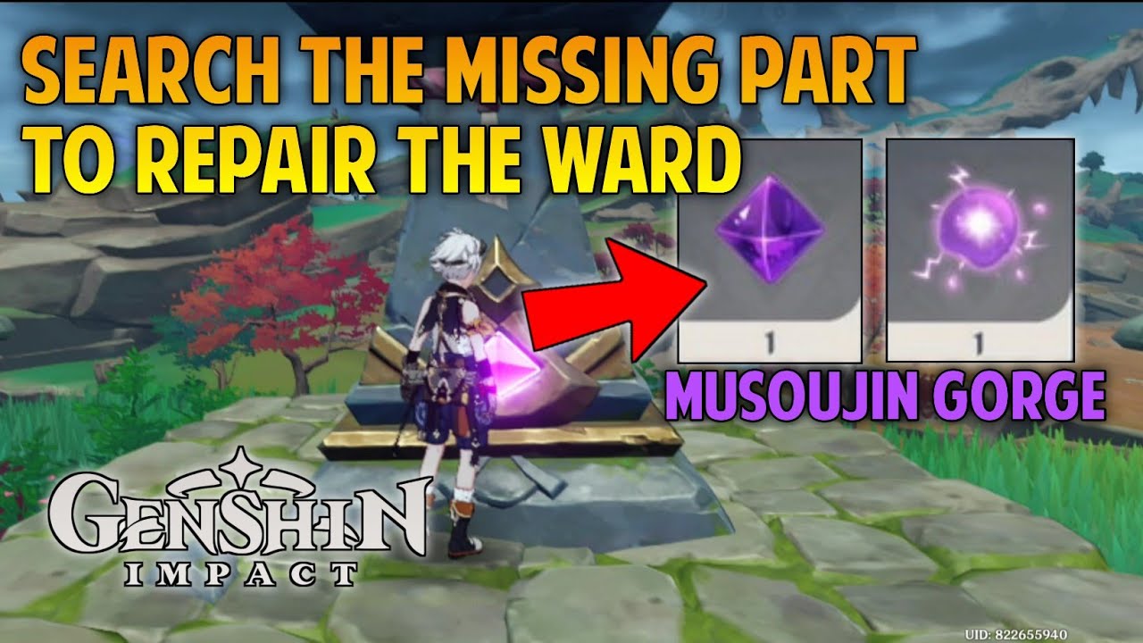 Search the missing part to repair ward genshin impact - YouTube