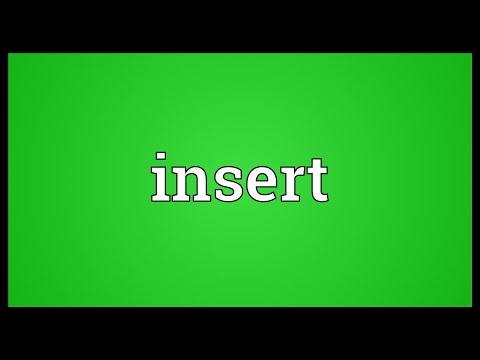 Insert Meaning