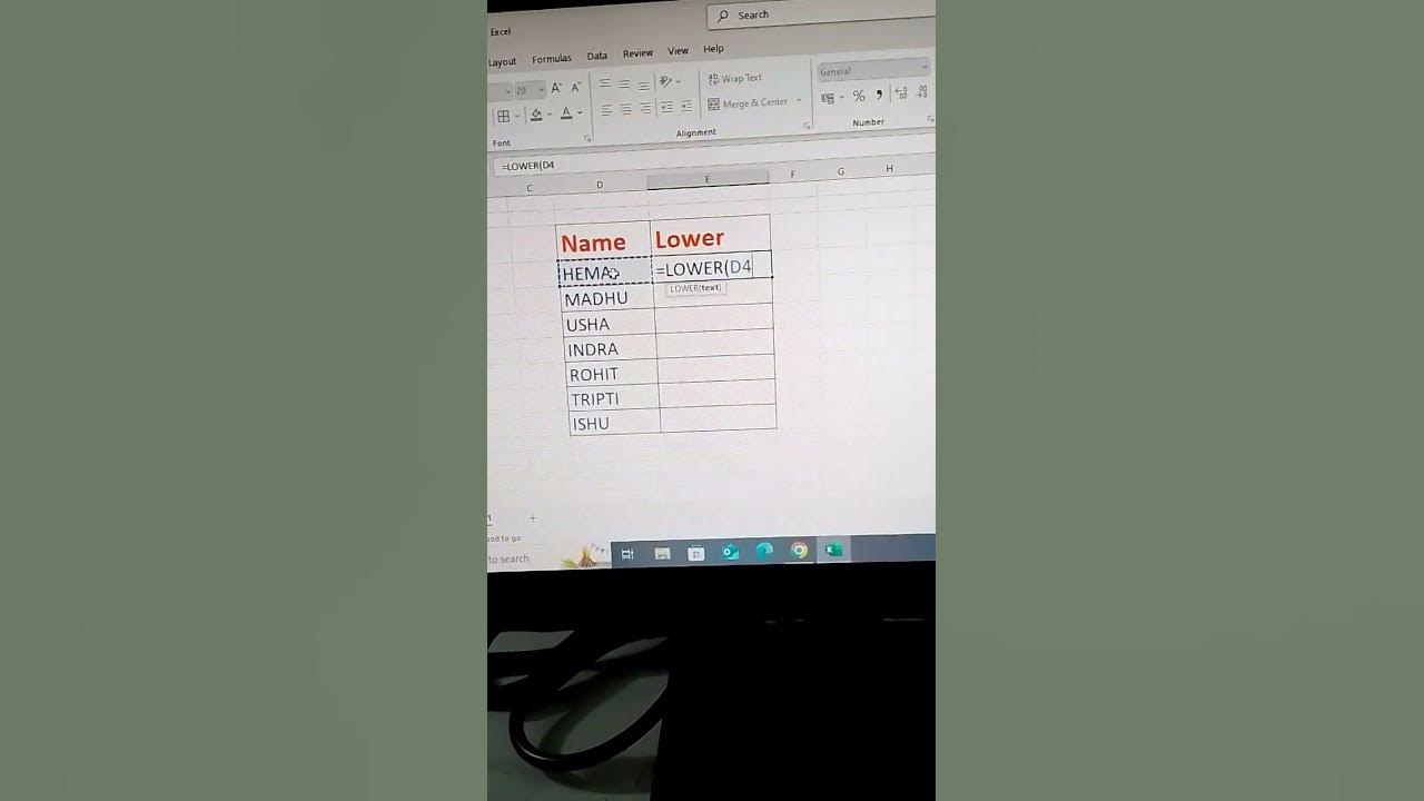 Lower formula in excel #viralvideo #computer #computerexcel #reels #newexcel #shortvideo #song ...