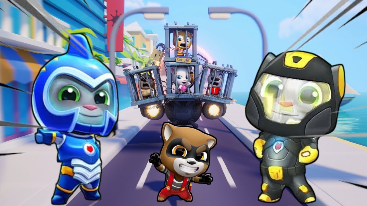Talking Tom Hero Dash - Deep Sea Tom vs Black Jet Tom - YouTube