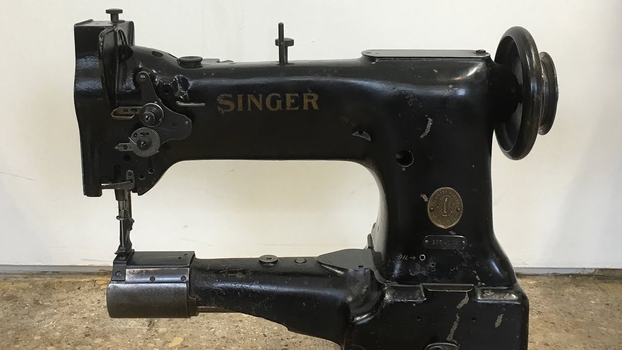 Singer 153W103 Cylinder Bed Industrial Sewing Machine - YouTube