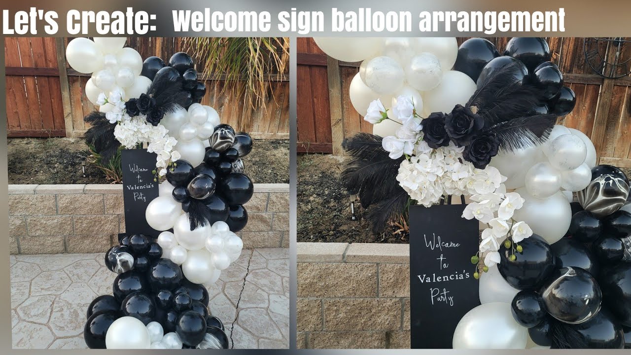 Let's Create: How to make a welcome sign balloon arrangement/wedding ...