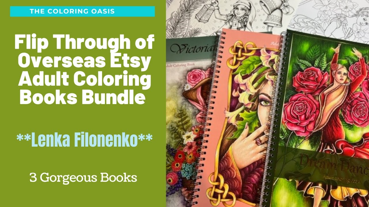 Etsy Coloring Book Haul Bundle by Lenka Filonenko | Dream Dancers ...