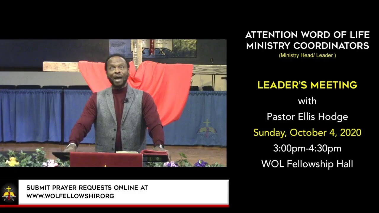 WOL Online Live | Dr. Ellis Hodge | A REVELATION OF JESUS’ DEATH ...