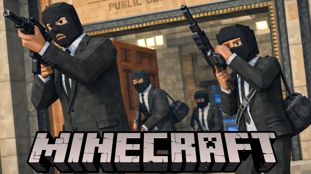 Minecraft Rob a bank - YouTube