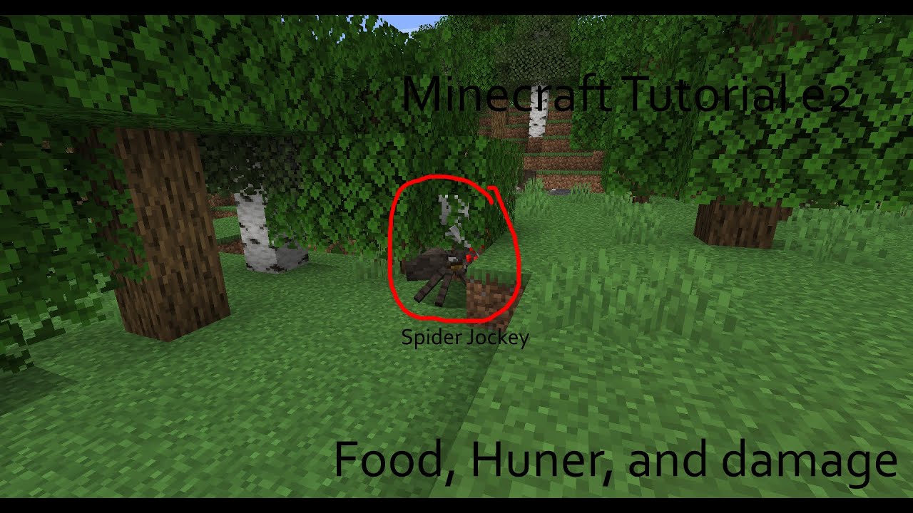 Food, Hunger, And damage (Minecraft tutorial 2) - YouTube